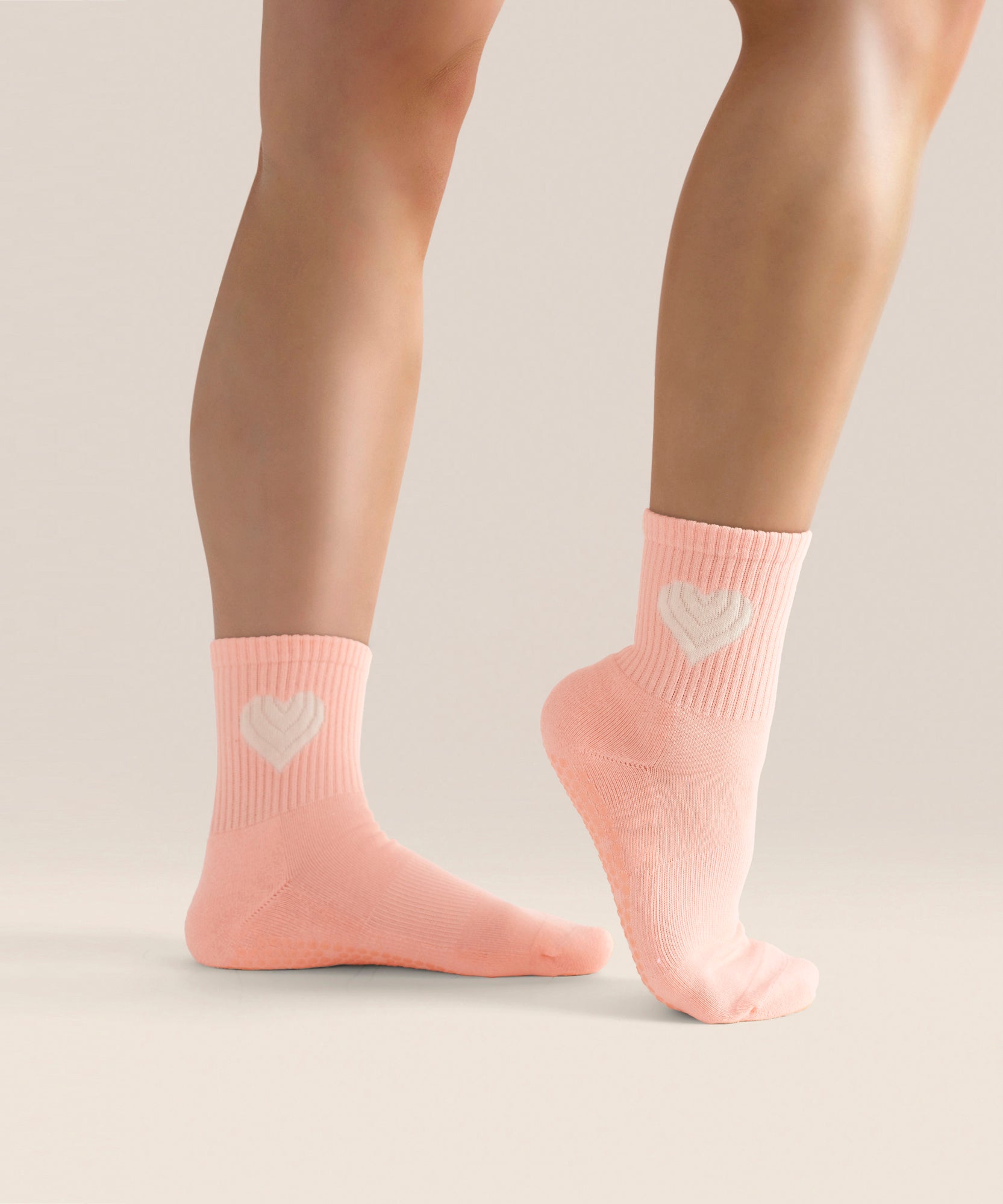 Crew Grip Socks - Strawberry Heart